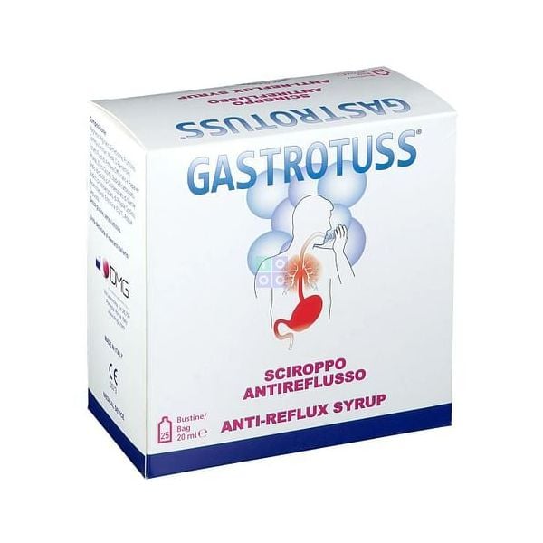 SCIROPPO ANTIREFLUSSO GASTROTUSS 25 BUSTINE MONODOSE 20 ML | Basefarma
